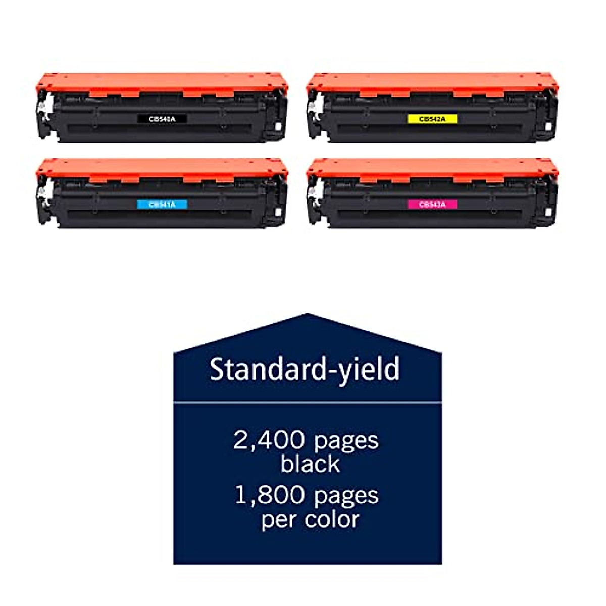 125A Toner Cartridge 4-Pack Compatible for HP 125A CB540A CB541A CB542A CB543A Black Cyan Yellow Magenta Toner Cartridge Bundle for Color Laserjet CP1215 CP1515N CP1518NI CM1312 CM1312NFI Printer