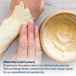 uh*Roh*Muh Premium Refined Mango Butter - Skincare and Hair Care Essential for Silky Smooth Hydration | DIY Beauty Essential Body Butter, Your Ultimate Dry Skin Solution 32 oz(Net Wt.:0.8 kg/1.5 lb)