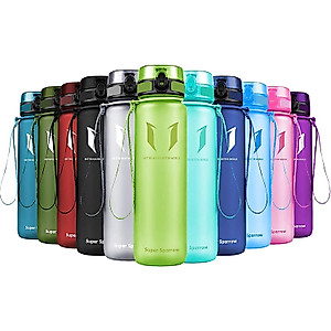 Super Sparrow Water Bottle - 12 oz - BPA & Toxic Free Tritan Water Bottles - One Touch Opening - Leak-proof Plastic Bottle - Kids Water Bottle for Office, Gym, Outdoor, Sports