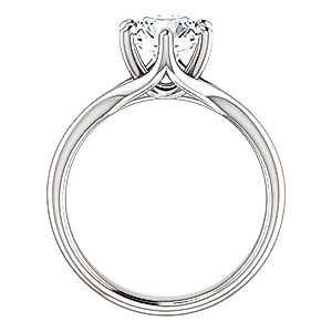 GNGJewel Forever One Moissanite (GHI) Engagement Ring in Solid 14k Gold