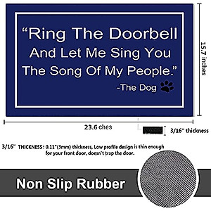 Let Me Sing You The Song of My People Doormat Non Slip Door Mats Thin Home Carpets for Front Door Kitchen Bedroom Garden, 23.6" x 15.7"