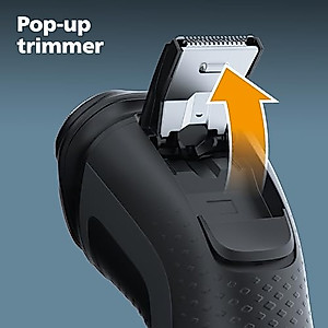 Philips Norelco CareTouch, Rechargeable Wet & Dry Electric Shaver with Pop-Up Trimmer, S3210/51