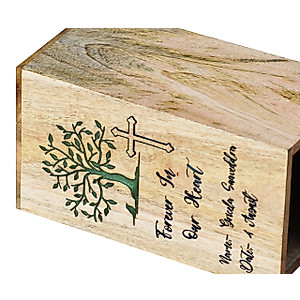 Tree of Life Resin Urn Wooden Urn Box Lichtenberg Figure Cremation Urn for Human Ashes Adult Large Funeral urn Ashes Urn for Ashes pet urn Fractal Burning urn Memorial Urn (Large up to 250 lb)