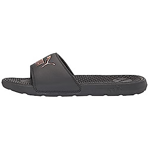 PUMA womens Cool Cat Slide Sandal, Puma Black-rose Gold, 9 US