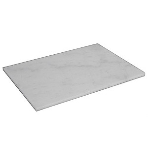 12" x 16" Natural Marble Chopping Board (White), By Home Basics | Cutting Boards For Kitchen | Kitchen Serving Boards With Non-Skid Feet | For Veggies, Meats, and Dough Preparation
