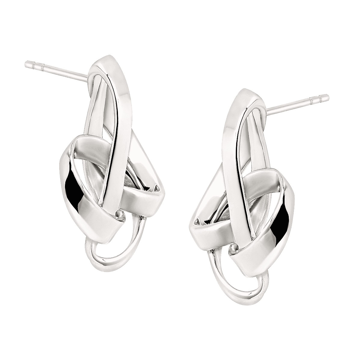 Silpada 'Tied Up' Knotted Drop Earrings in Sterling Silver
