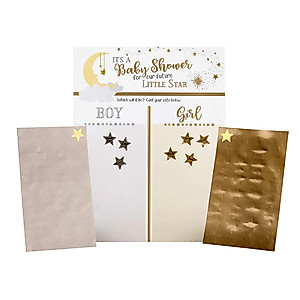 Lillian Rose Twinkle Themed Baby Shower Gender Reveal Voting Board, Gold