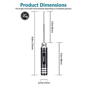 Neewer Lightweight Titanium Nitride Coating Hex Driver Wrench 4 Piece Set, Hex Screw driver Tools Kit Set for RC Helicopter (1.5mm/2mm/2.5mm/3.0mm)