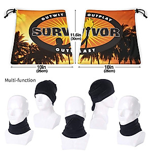 Suruiver Mask Magic Scarf Bandana Balaclava Headband Neck Gaiter, 1-2