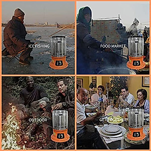 Portable Gas Heater for Outdoor Camping, Table Top Propane Heater with Hypoxia Protection, 8kw Patio Heater for Garden/Balcony,Natural Gas