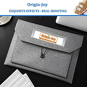 Origin-Joy 50 PCS Self-Adhesive Index Label Pockets, Clear Plastic Peel & Stick Card Holders with Top Open for Loading (2.5 x 1.5 inch)