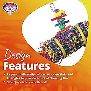 Super Bird Creations SB687 Firecracker Jr. Bird Toy, Medium Bird Size, 18" x 8"