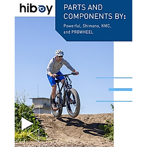 Hiboy P6 Electric Bike for Adults, 28MPH 62.1Miles Range 750W Motor 48V 13Ah Removable Battery Ebike, 26” x 4.0" Fat Tire Electric Mountain Bicycle, Shimano 9 Speed, Hydraulic Suspension, UL Certified