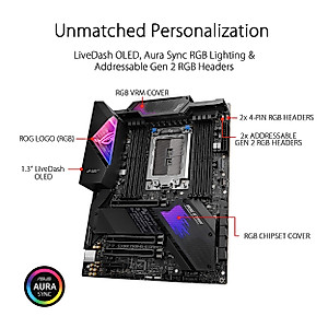 Asus ROG Strix TRX40-E Gaming AMD 3rd Gen AMD Ryzen Threadripper sTR4 ATX Motherboard- 16 Power Stages, Onboard WiFi 6 802.11Ax, 2.5Gbps, USB 3.2 Gen2