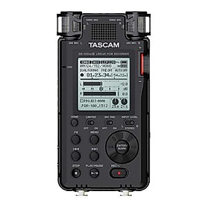 Tascam DR-100MKIII 192kHz/24-Bit Stereo Portable Audio Recorder,Black
