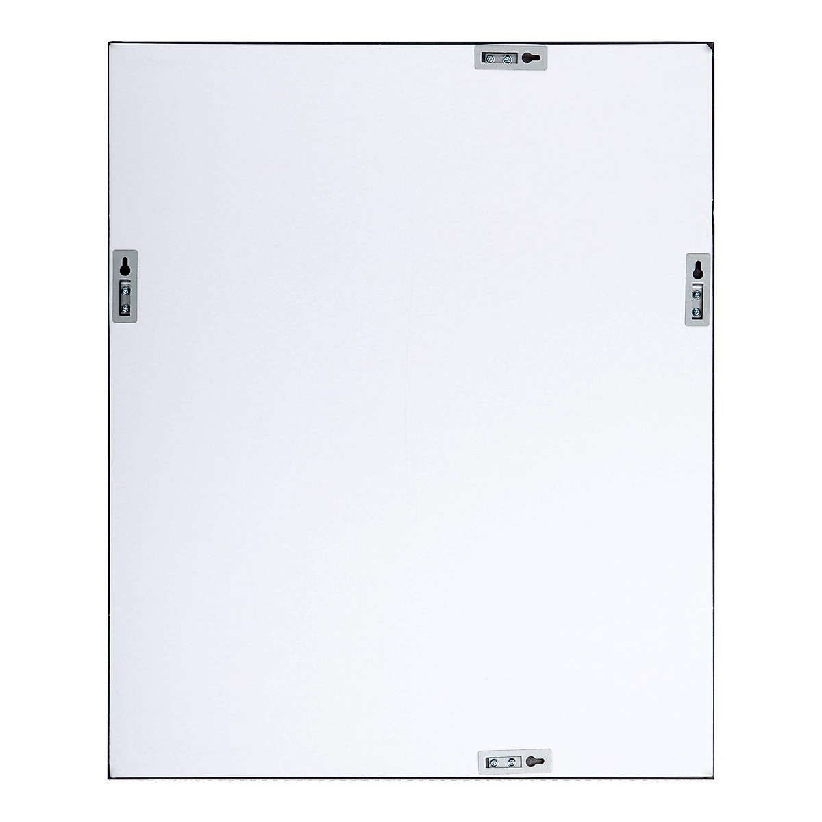 Truu Design Decorative Ridged Metallic Rectangular Wall Mirror, 16 x 20 inches, Grey