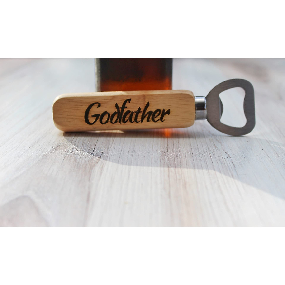 Personalized Wooden Godfather Bottle Opener Gift For Him, Godfather Proposal Gift Idea