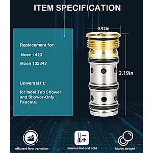 Replacement for Moen 1423 Balancing Spool Fit for Moentrol Moen Tub Shower and Shower-Only Faucets Spool 132343
