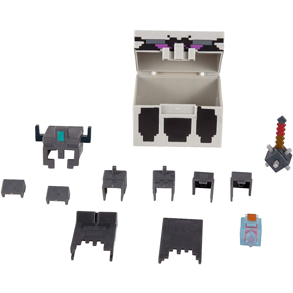 Mattel Minecraft Dungeons Battle Chest with Accessories, Action and Adventure Toy Based on Video Game, for Storytelling Play and Display, Gift for Kids Age 6 and Older