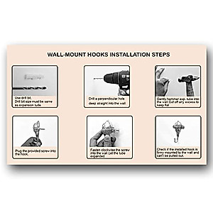Indian Shelf Wall Mount Hooks - Double Wall Hooks - Coat Hooks - Hooks for Hanging Coats - Heavy Duty Hooks for Hanging - Hooks for Hanging Towel - Wall Coat Hooks - 3 Piece Double Hook