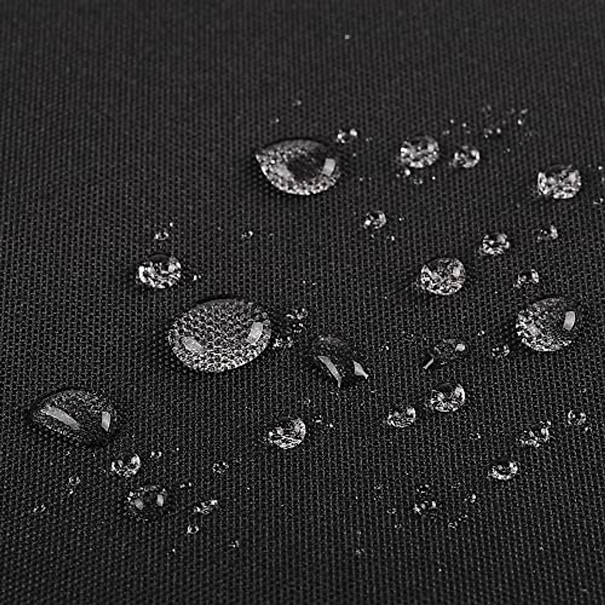 GeeComfy Waterproof Canvas Fabric by The Yard Water-Repellent Oxford Materials 58" Wide 600D Outdoor Indoor Upholstery Fabric Heat Resistant Cloth for Sewing DIY Patio Furniture Cover, 1 Yard Black