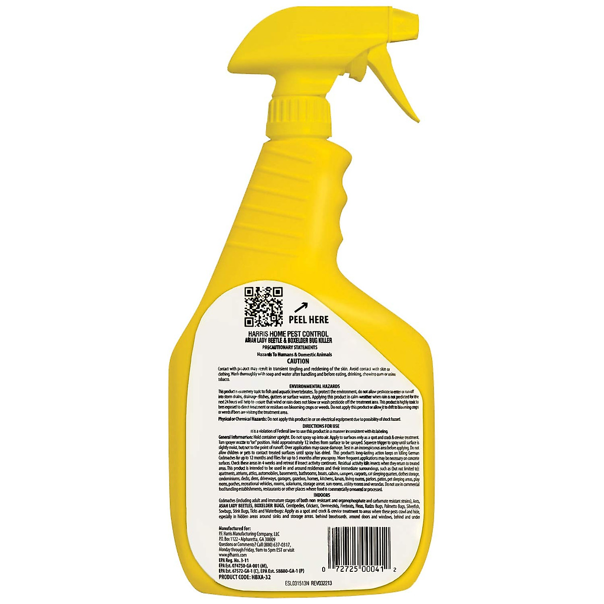 Harris Asian Lady Beetle and Box Elder Killer, Liquid Spray with Odorless and Non-Staining Extended Residual Kill Formula (32oz)
