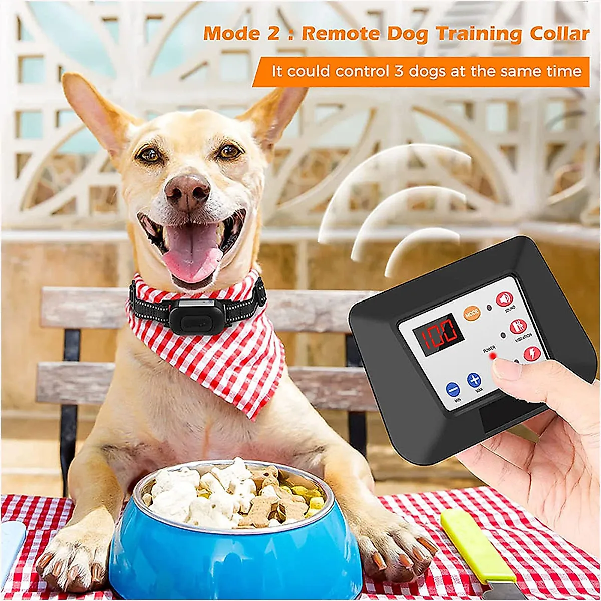 Wireless Dog Fence Pet Safe Containment System,Outdoor Dog Electric Boundary Container System,with Waterproof & Rechargeable Dog Training Collar,Adjustable Control Range 100-990ft,Harmless for Dogs,fo