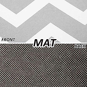 YGUII Kitchen Mat Kitchen Rugs Set Non-Slip Floor Mats Long Doormat Bathroom Floor Runner Area Rug Set Kitchen Carpet, 15.7" x 47.2" Black and Gold Marble Pattern