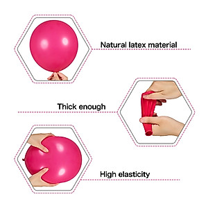 Aooxpok Hot Pink Balloon Garland Arch Kit,146Pcs Hot Pink Balloon Macaron Pink Balloon Gold Balloon for Graduation Baby Shower Birthday Wedding Gender Reveal Party Decorations