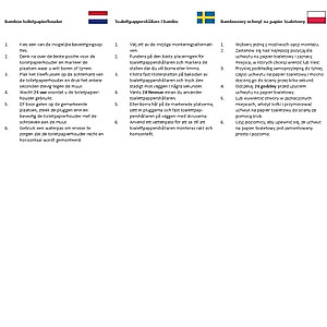 ECENCE 1x Wooden Toilet Paper Roll Holder Wall Mounted Without Drilling Natural Bamboo Toilet Roll Holder Ecological Toilet Paper Dispenser