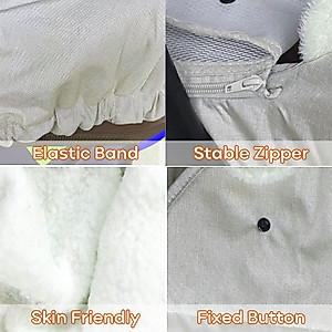 Baby Car Seat Cover - Winter Car Seat Cover for Babies Winter, Cozy Baby Car Seat Cover, Infant Car Seat Cover & Canopies Winter for Stroller Keeping Warm (Warm Sand)