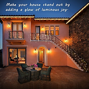 ER CHEN 165ft Led String Lights, 500 Led Starry Lights on 50M Green Copper Wire String Lights Power Adapter + Remote Control(Warm White)