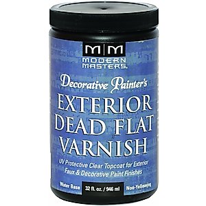 Modern Masters DP612-32 Exterior Dead Flat Varnish, 32-Ounce