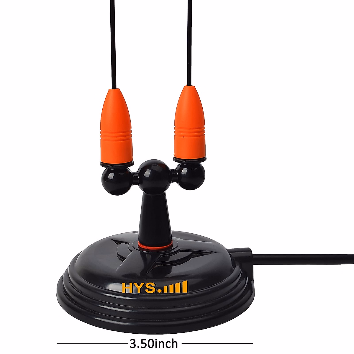 HYS Amateur Antennas Dual-Band VHF 144/UHF 430MHz Magnetic Base Mobile Antenna W/13 ft RG58 Coax Cable UHF-male/PL259 for Motorola Kenwood Midland SO239 Mobile Radios (Orange&Black)
