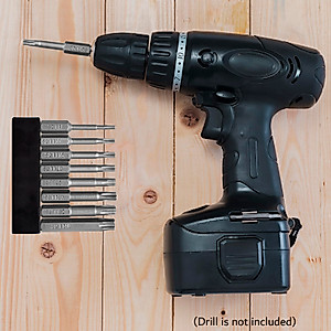 SKZIRI 8Pcs 5 Point Torx Star Security Screwdriver Bits Set Magnetic Tamper Proof T8-T40 1/4" Hex Shank