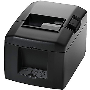 Star Micronics TSP654IISKU USB Liner Free Thermal Printer for Sticky Paper with Cutter and External Power Supply - Gray
