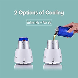 MXJCC Portable Mini Refrigerator Electric Summer Drink Cooler Kettle Drink Instant Quick Cooling Cup Home Office Cold Drink Machine Small Appliance Kettle (Color : Black)