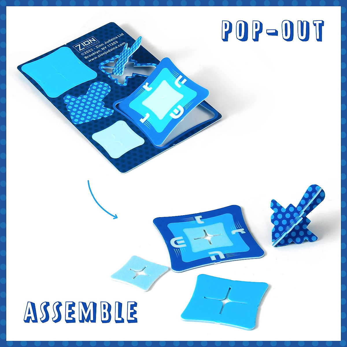 Premium Dripless Hanukkah Candles Thin Tapered Chanukah Candle Set of 45 Enough for Eight Nights of Hanukah Multi Hued Frosted Includes a DIY Dreidel and Prayer Card by Aviv Judaica