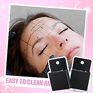 215 Pcs Eyebrow Mapping Kit Waterproof Eyebrow Pencils Set White Dark Brown Pre Inked Microblading String for Brow Mapping Makeup Kit Eyebrow Shaper Eyebrow Trimmers Blades Pointed Cotton Swabs