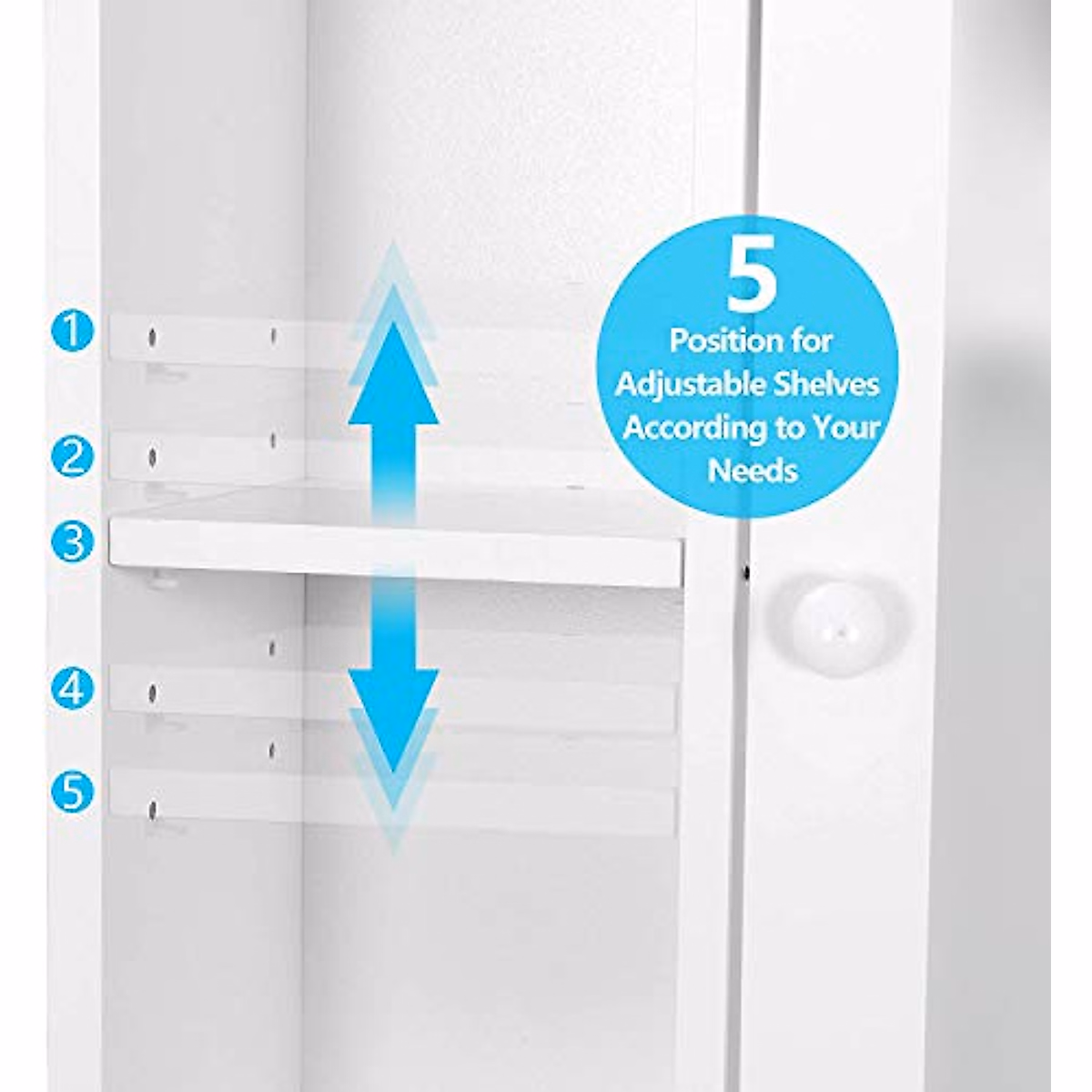 SUPER DEAL New Version Over-The-Toilet Bathroom Storage Cabinet Freestanding Wooden Bathroom Organizer w/Adjustable Shelves