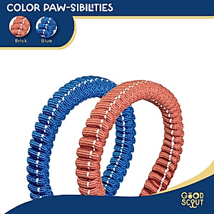 Good Scout 5' Heavy Duty Bungee Leash for Small Dogs, Durable Walking & Training Leash for Puppies & Adult Dogs, D-Ring for Waste Bag Storage, Blue