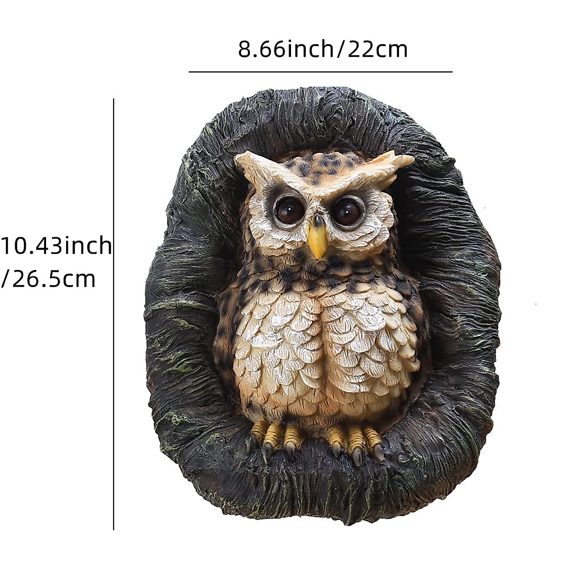 JXCBXJ Owl Tree Hugger,Garden Statues Owl,Nature Country Art Owl Figurine for Indoor Outdoor Yard Tree Decorations