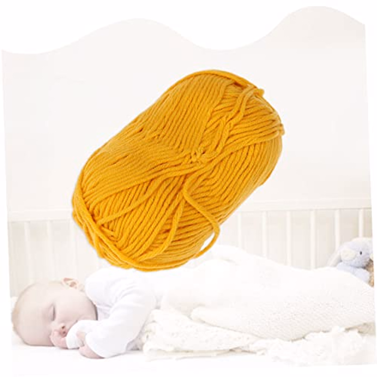 COHEALI Fuzzy Yarn Fuzzy Yarn Green Yellow Blue Soft Yarn for Knitting Doll Roving Textured Yarn Milk Cotton Cotton Ball Super Bulky Yarn Chunky Yarn Yarn Cotton Line Yarn for Crocheting