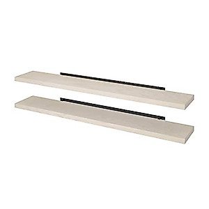 Bestar Universel 12W Set of 72W x 12D Floating Shelves in Natural Yellow Birch