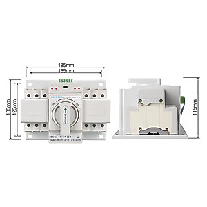 Dual Power Automatic Transfer Switches Self Cast Conversion Switch Generator Changeover Switch 110V (3P 63A)