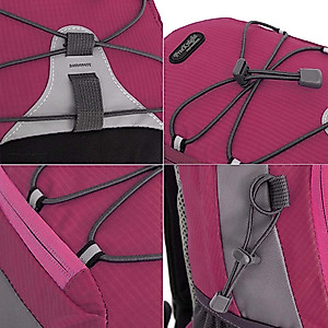 Bseash 10L Small Size Waterproof Kids Sport Backpack,Miniature Outdoor Hiking Traveling Daypack,for Girls Boys Height Under 4 feet (Rose Red)