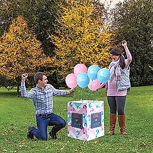 Gender Reveal Balloon Box with 6pcs Latex balloons Funny Idea for Boy Girl Gender Reveal Party Decorations Supplies (Boy or Girl)