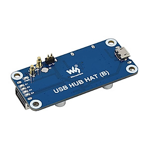 waveshare USB HUB HAT B Expansion Board for Raspberry Pi 4 B/3 B+/3 A+/2 B/Zero/Zero 2 W/W/WH,PC,4 USB Ports Compatible with USB2.0/1.1