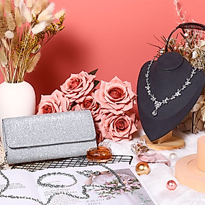 Tiamon 4 Pcs Women Rhinestone Jewelry Set Silver Accessories for Evening Wedding Party Christmas Gift(Noble Style)