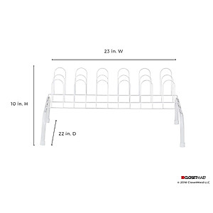 ClosetMaid 1039 9-Pair Freestanding Shoe Rack, White